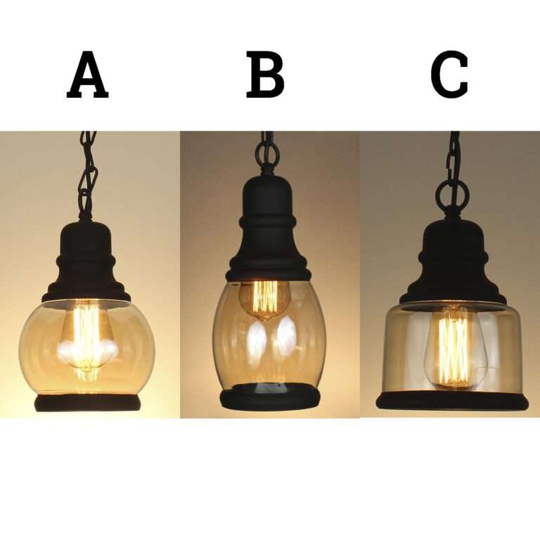 Modern Vintage Industrial Retro Loft Glass Ceiling Lamp Shade Pendant ...