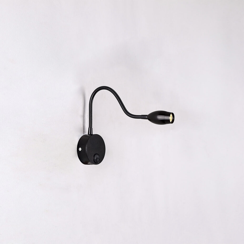 Black, Chrome, Led Wall Light with ON/OFF Switch, Wall Sconce ...